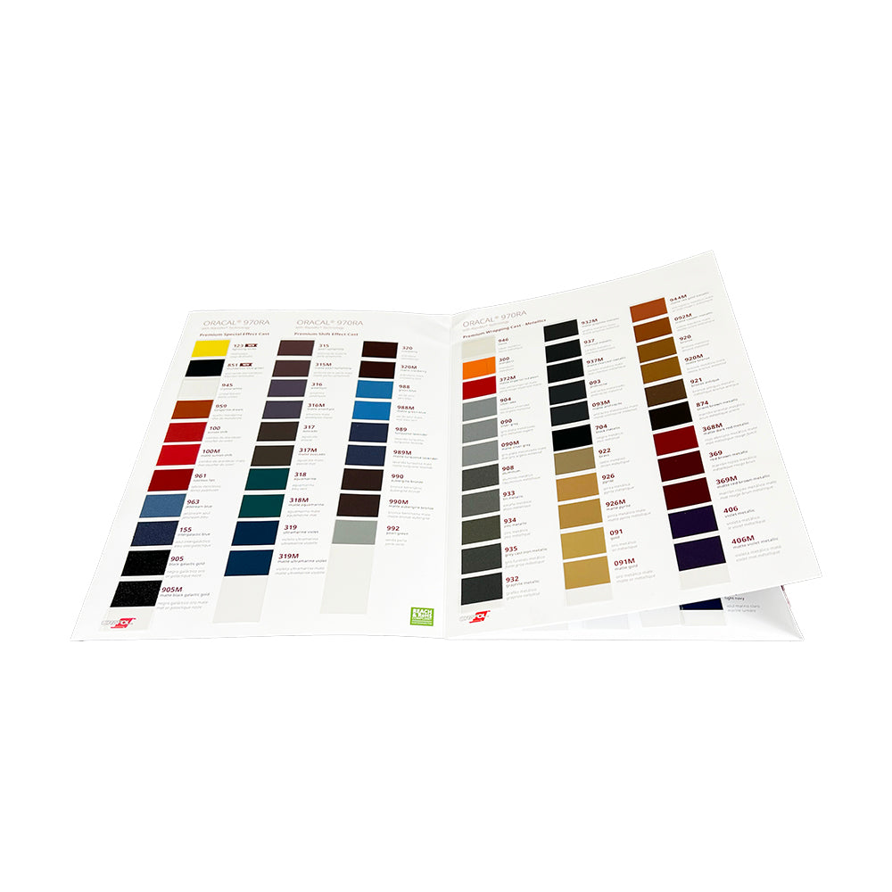 Oracal 970RA Premium Wrapping Vinyl Color Chart | SignWarehouse