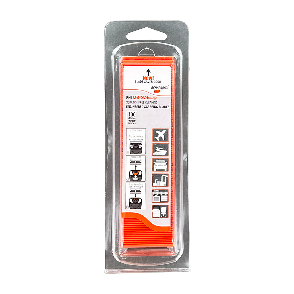 ScrapeRite Plastic Razor Blades - 100 blades | SignWarehouse