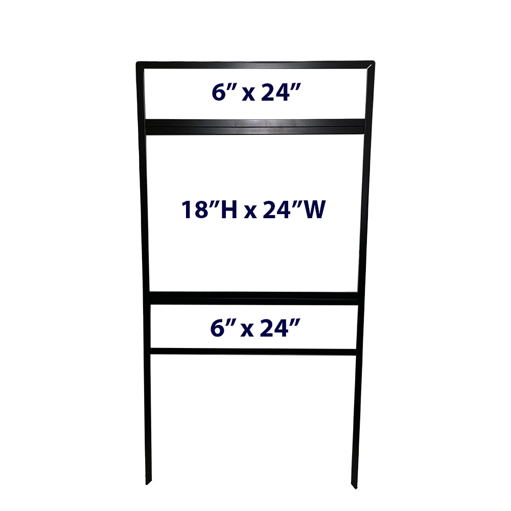 Real Estate Sign Frames with Dual Rider - 18 in x 24 in- Set of 5 ...