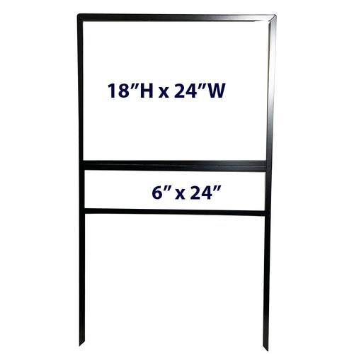 Real Estate Sign Frames with Single Rider - 18 in x 24 in- Set of 5 ...